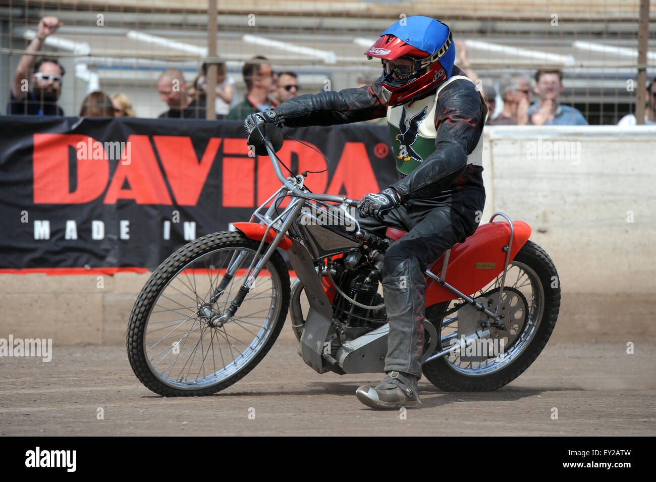 Kings Lynn, Norfolk, UK. 18/07/2015. Riders race at Dirt Quake IV ...