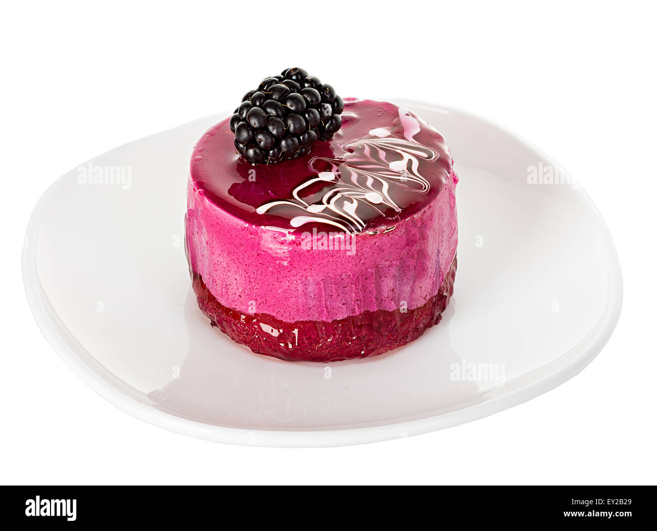 Souffle cake pink isolated on white background Stock Photo - Alamy