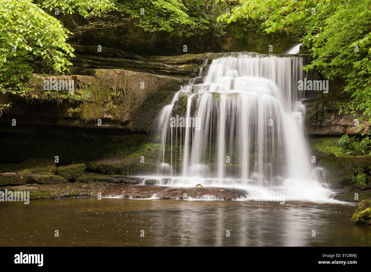 Springtime at West Burton Falls in the village of West Burton ...