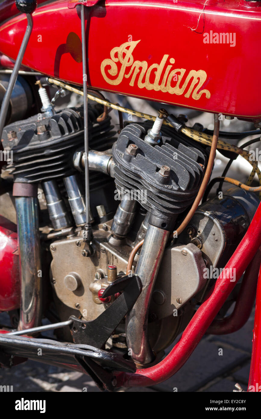 Vintage indian motorcycle engine hi-res stock photography and images ...