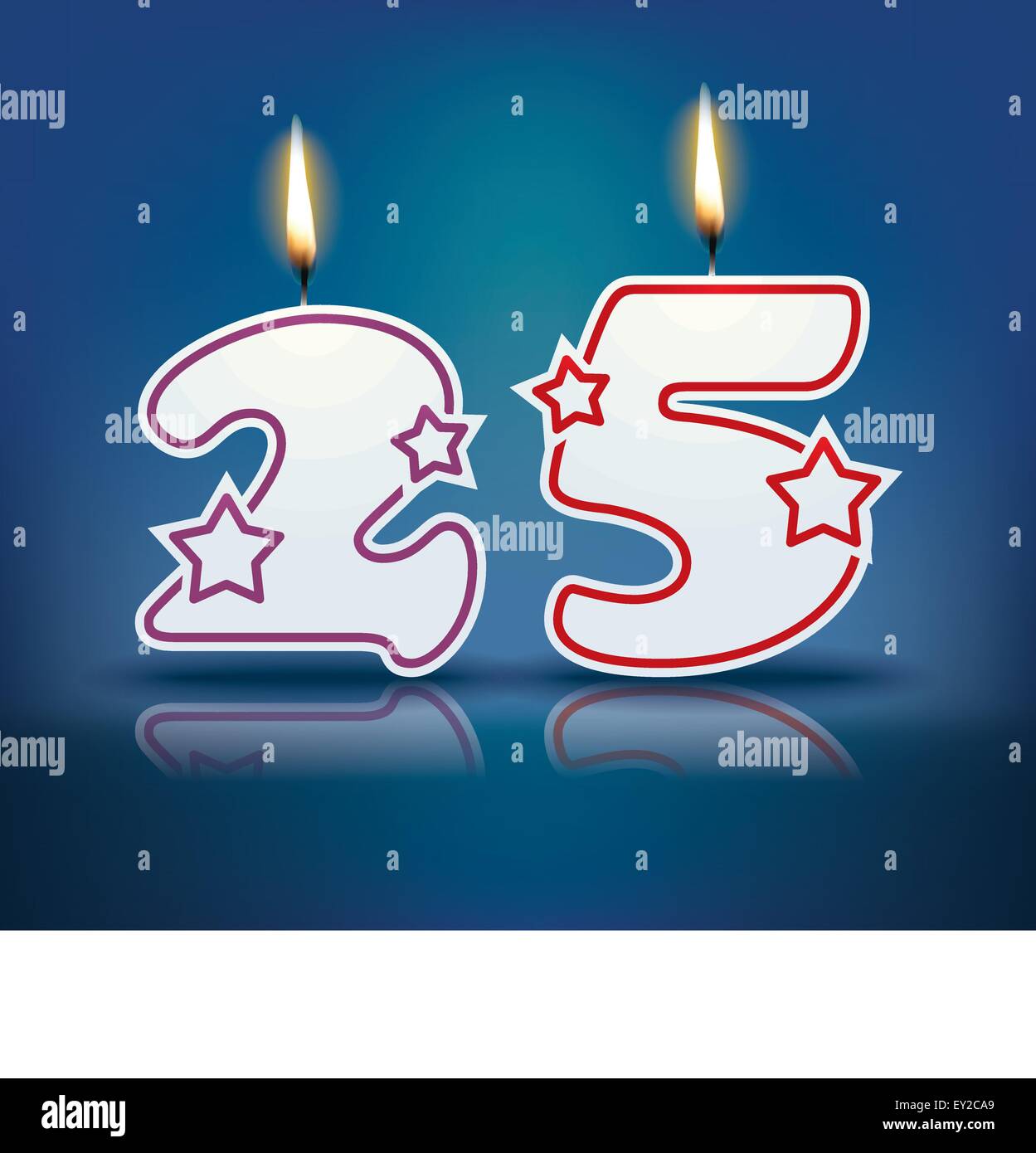 Number 25 candle Stock Vector Images - Alamy