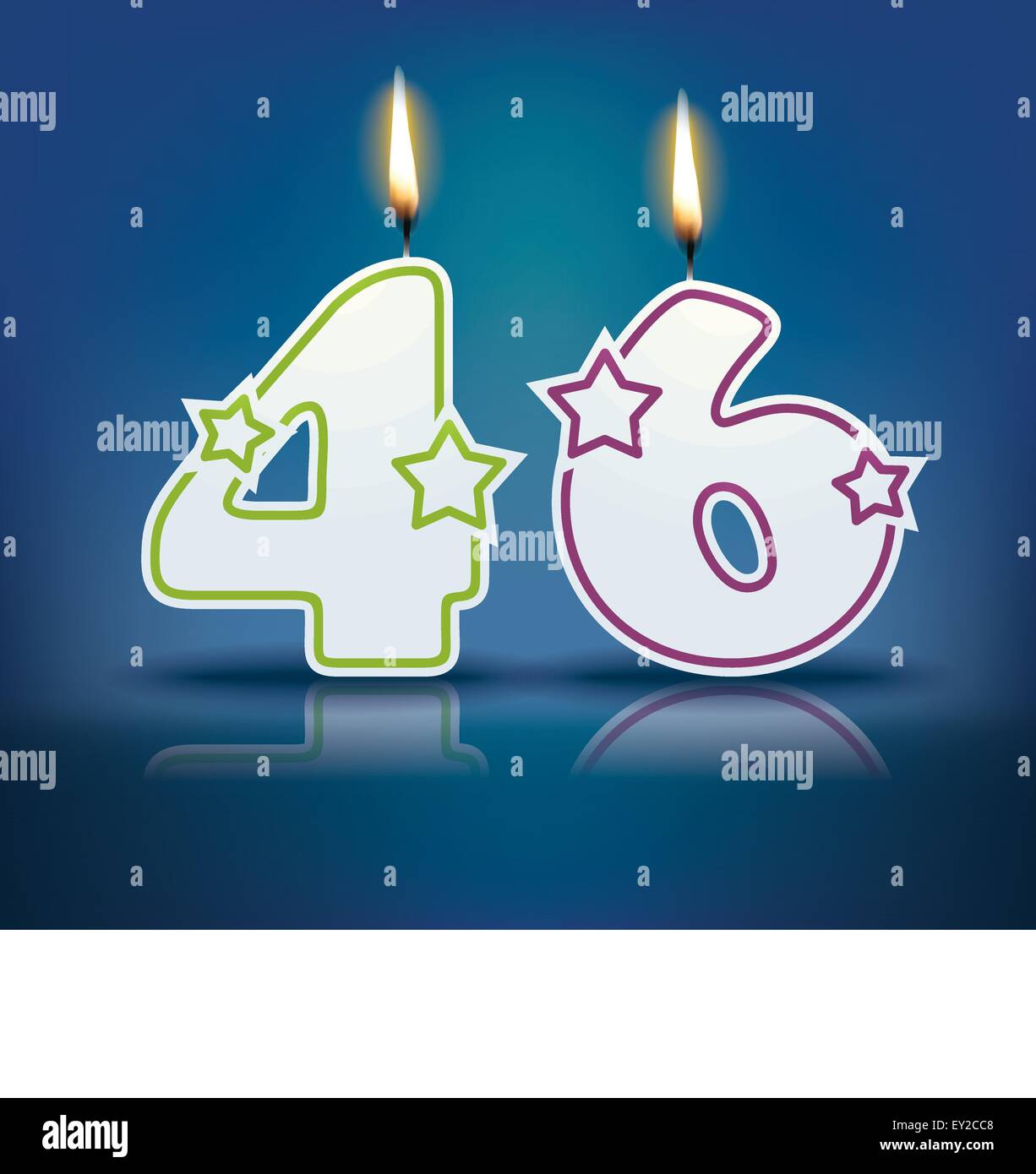 Candle number 46 Stock Vector Images - Alamy