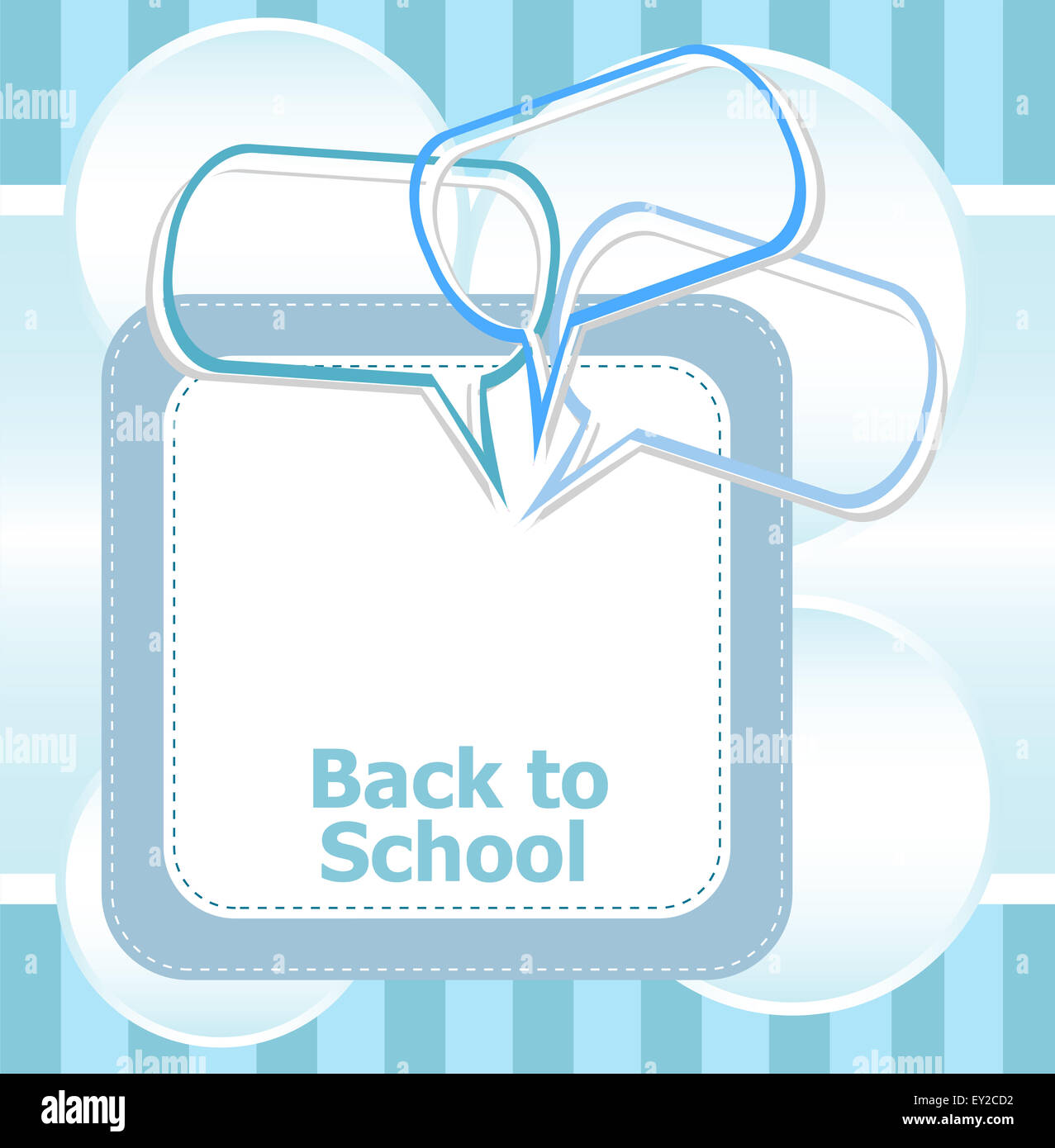back to school. Design elements, speech bubble for the text, education ...