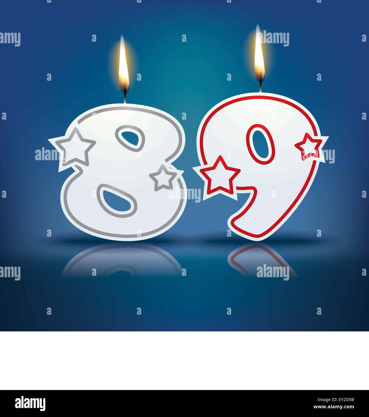 Birthday candle number 89 flame Stock Vector Images - Alamy