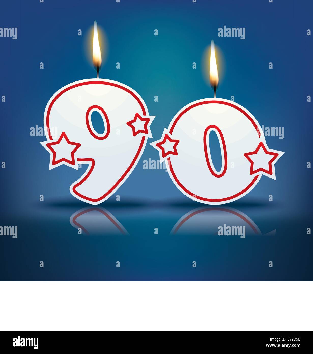 Number 90 candle Stock Vector Images - Alamy