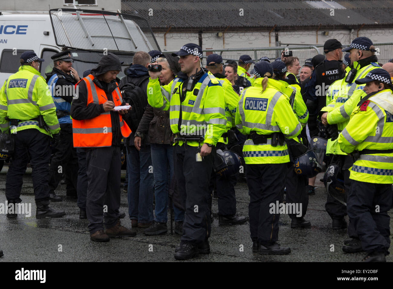 Police filming trouble makers at a recent National front rally in ...
