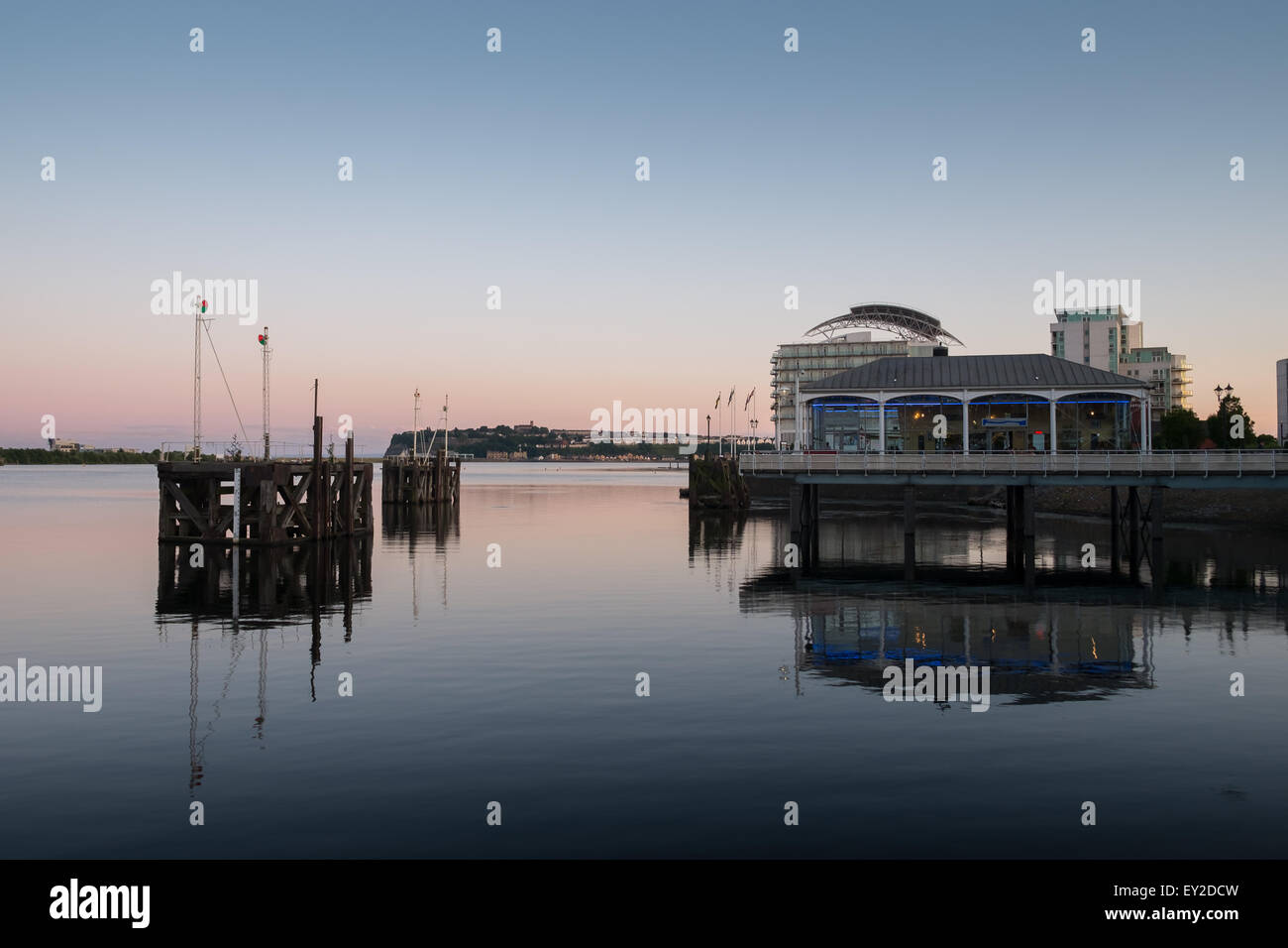 Sunset at Cardiff Bay Stock Photo - Alamy