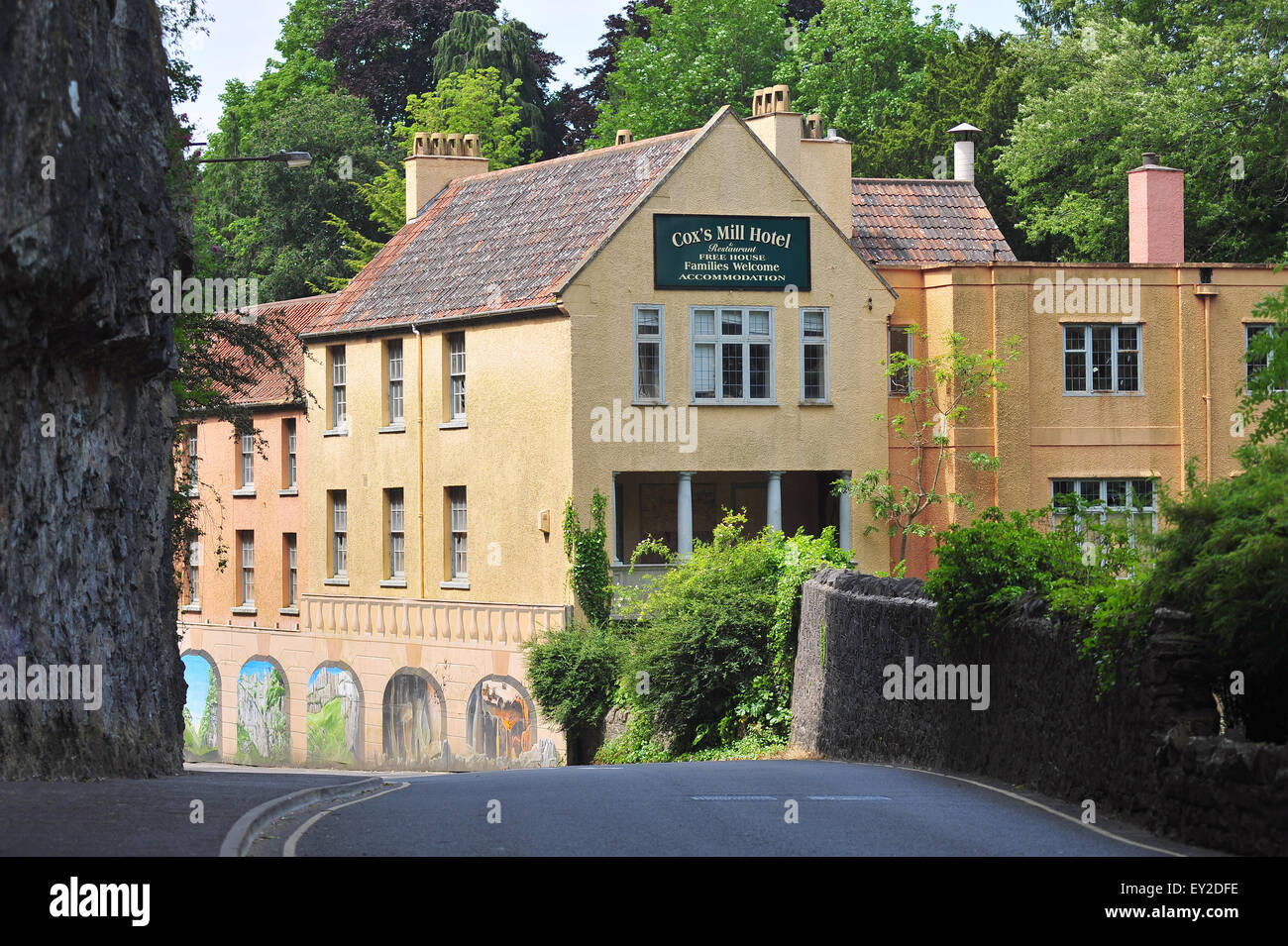 The Cox's Mill Hotel in Cheddar village in Somerset Stock Photo - Alamy