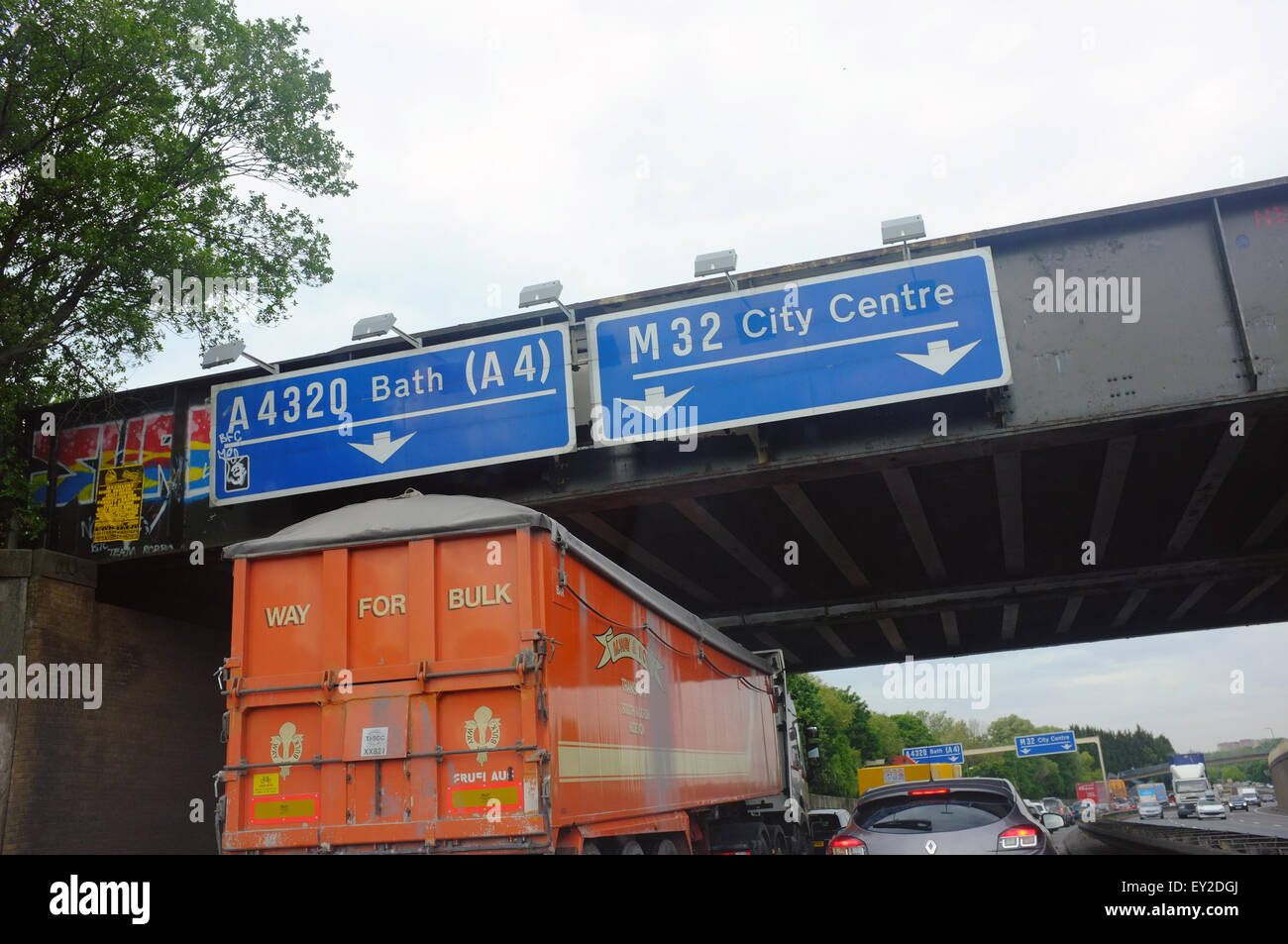 A road sign directing traffic heading towards Bristol Stock Photo - Alamy