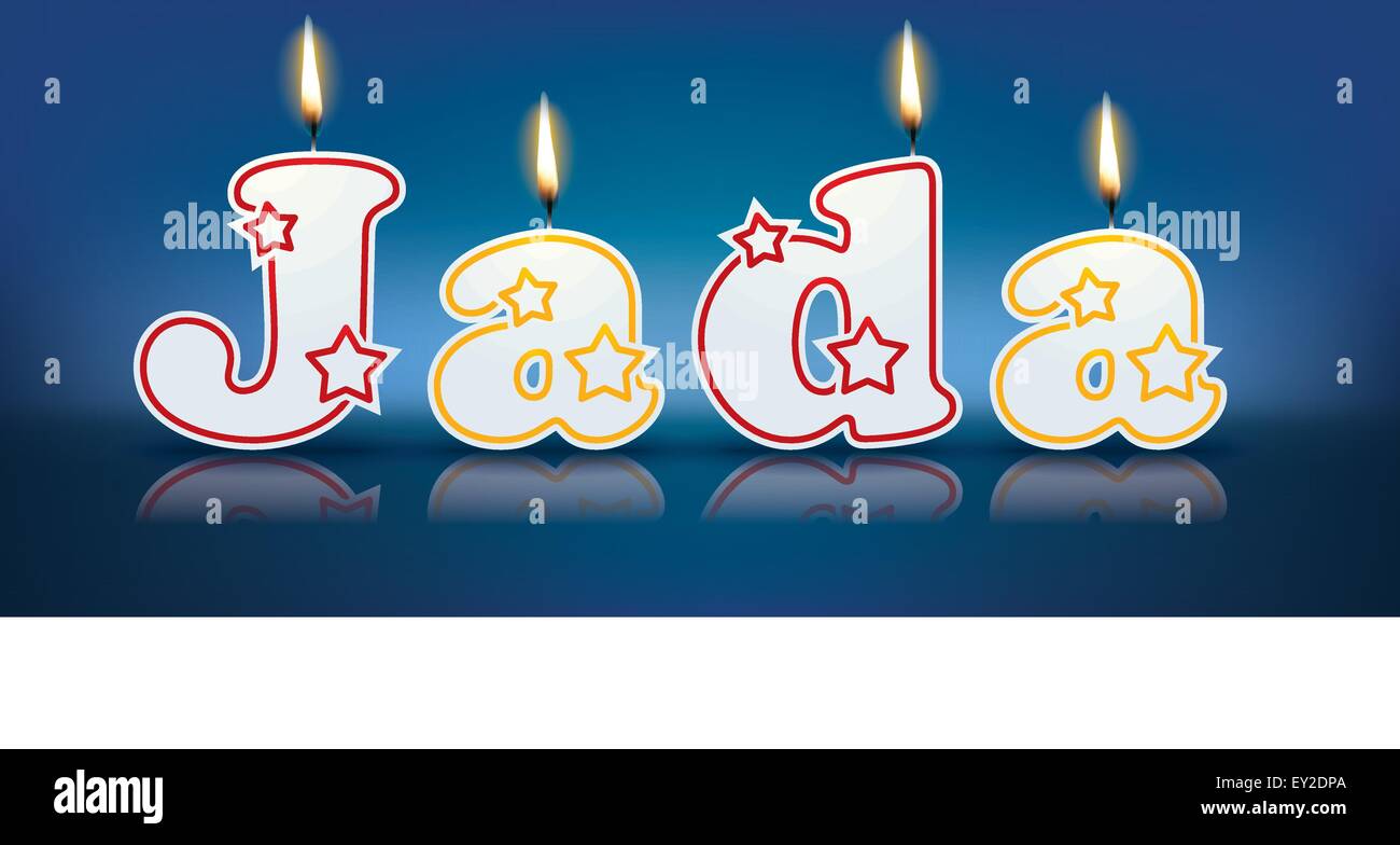 JADA written with burning candles - vector illustration Stock Vector ...