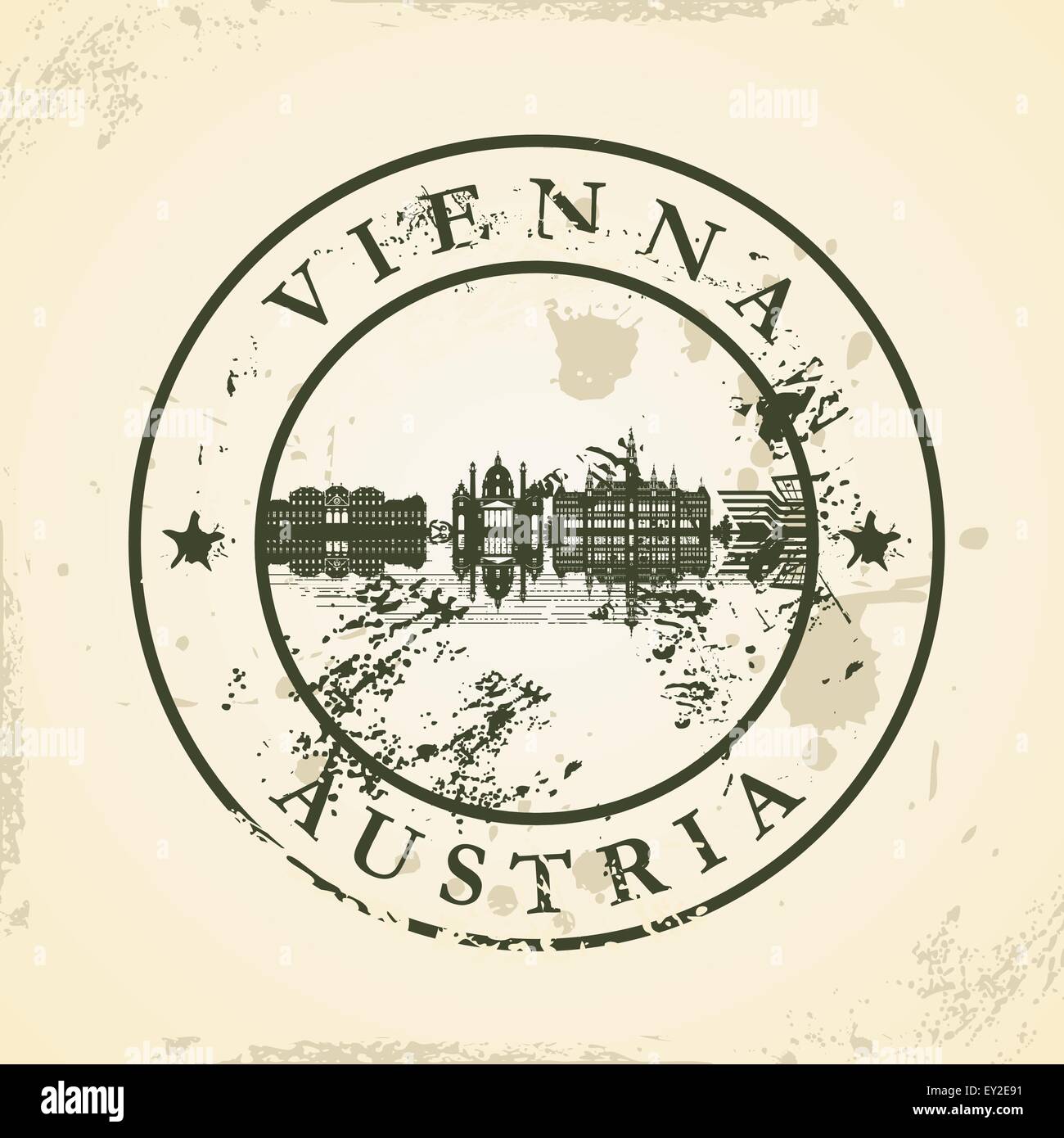 Grunge rubber stamp with Vienna, Austria - vector illustration Stock ...