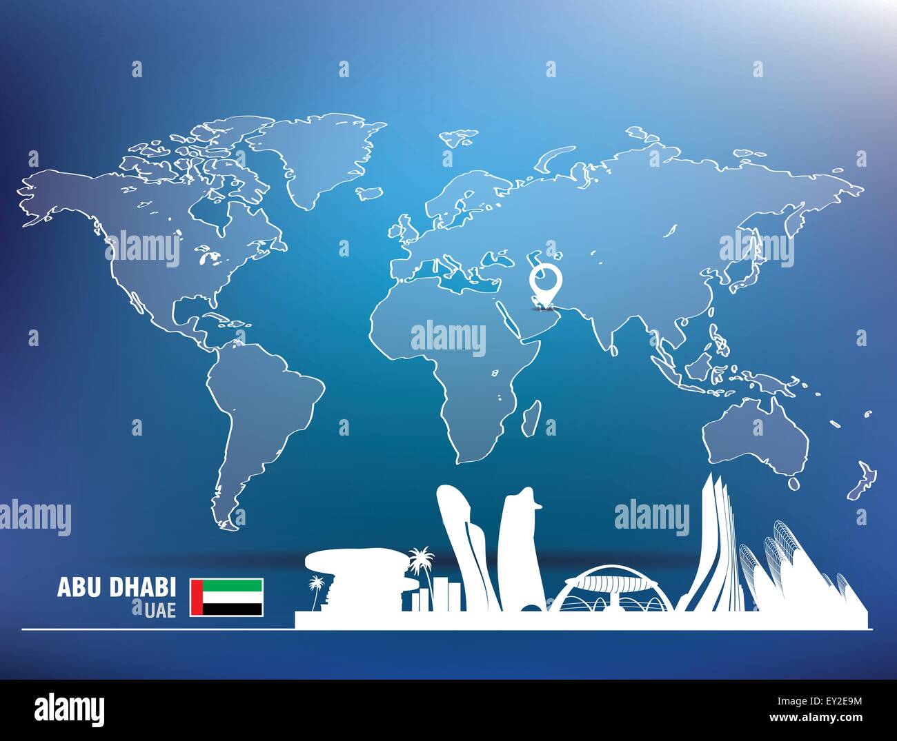 Abu dhabi map vector hi-res stock photography and images - Alamy