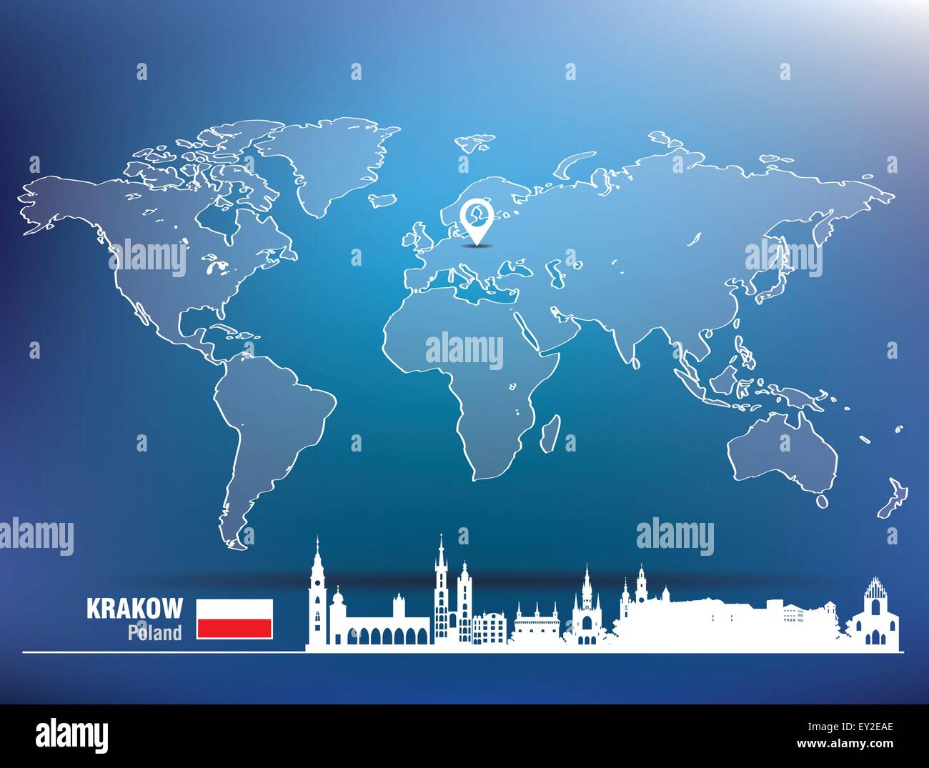 Krakow city skyline Stock Vector Images - Alamy
