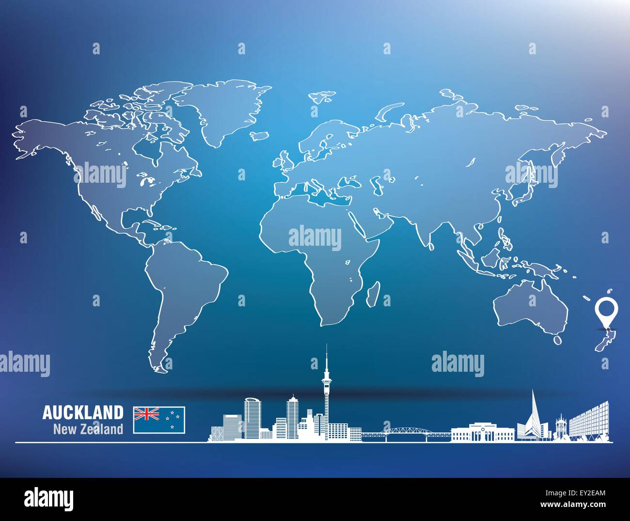 Auckland vector map hi-res stock photography and images - Alamy