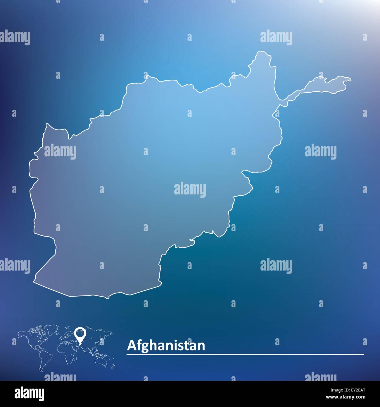 Afghanistan map black silhouette Stock Vector Images - Alamy