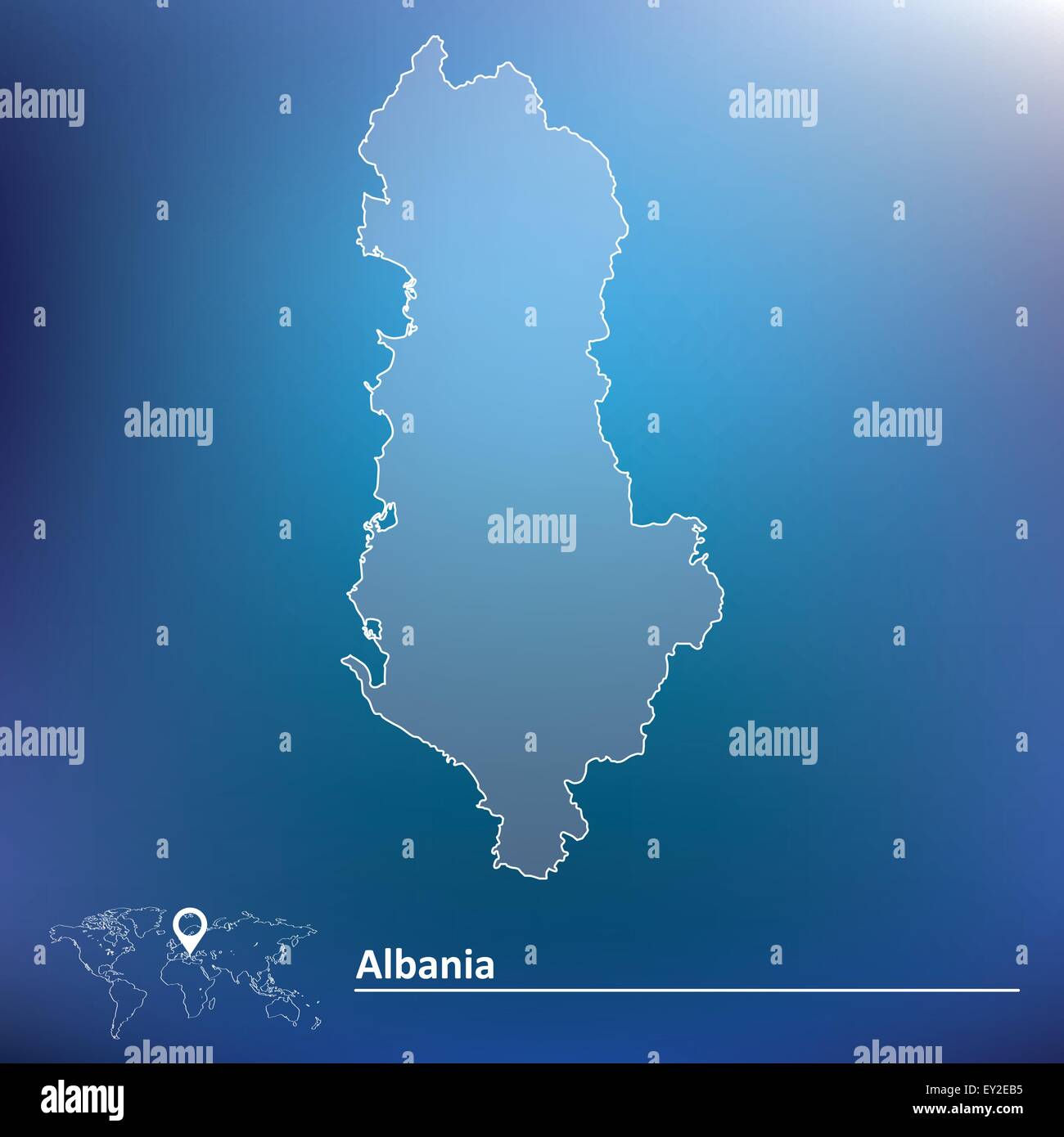 Map of Albania - vector illustration Stock Vector Image & Art - Alamy