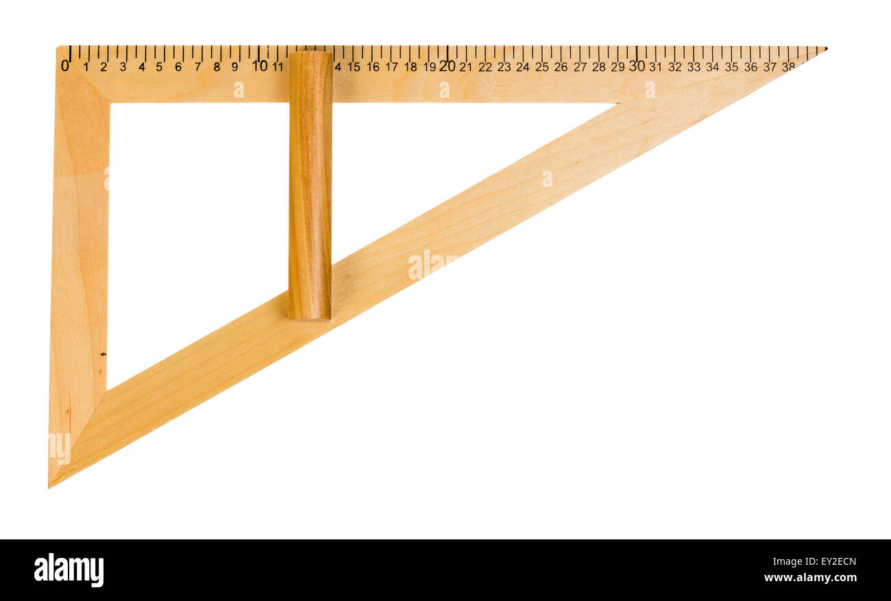 wooden triangle isolated on white Stock Photo - Alamy