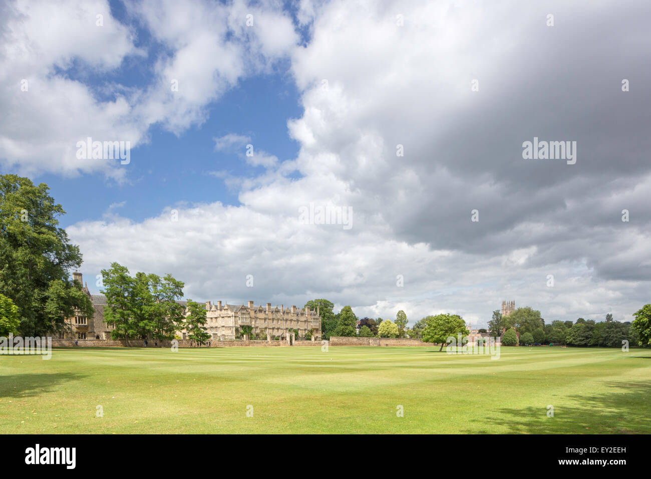 Looking across Merton Field to Merton College Oxford, Oxford ...