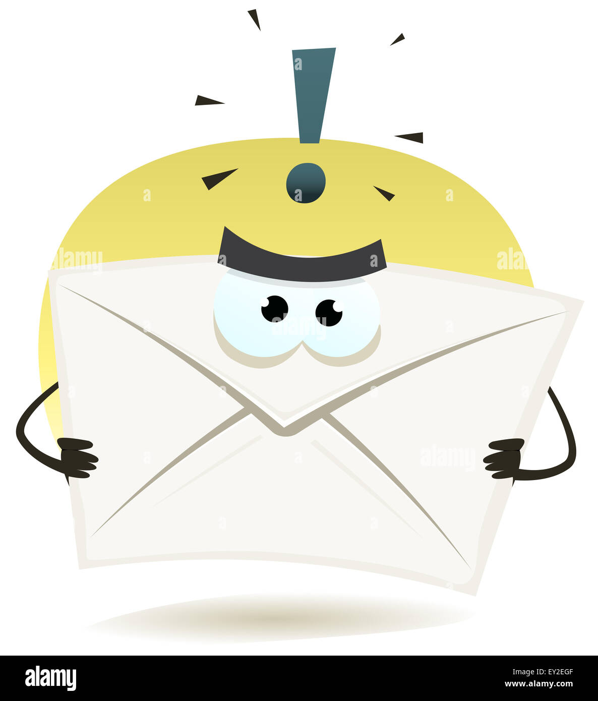 Illustration of a funny angry contact email icon envelope character ...