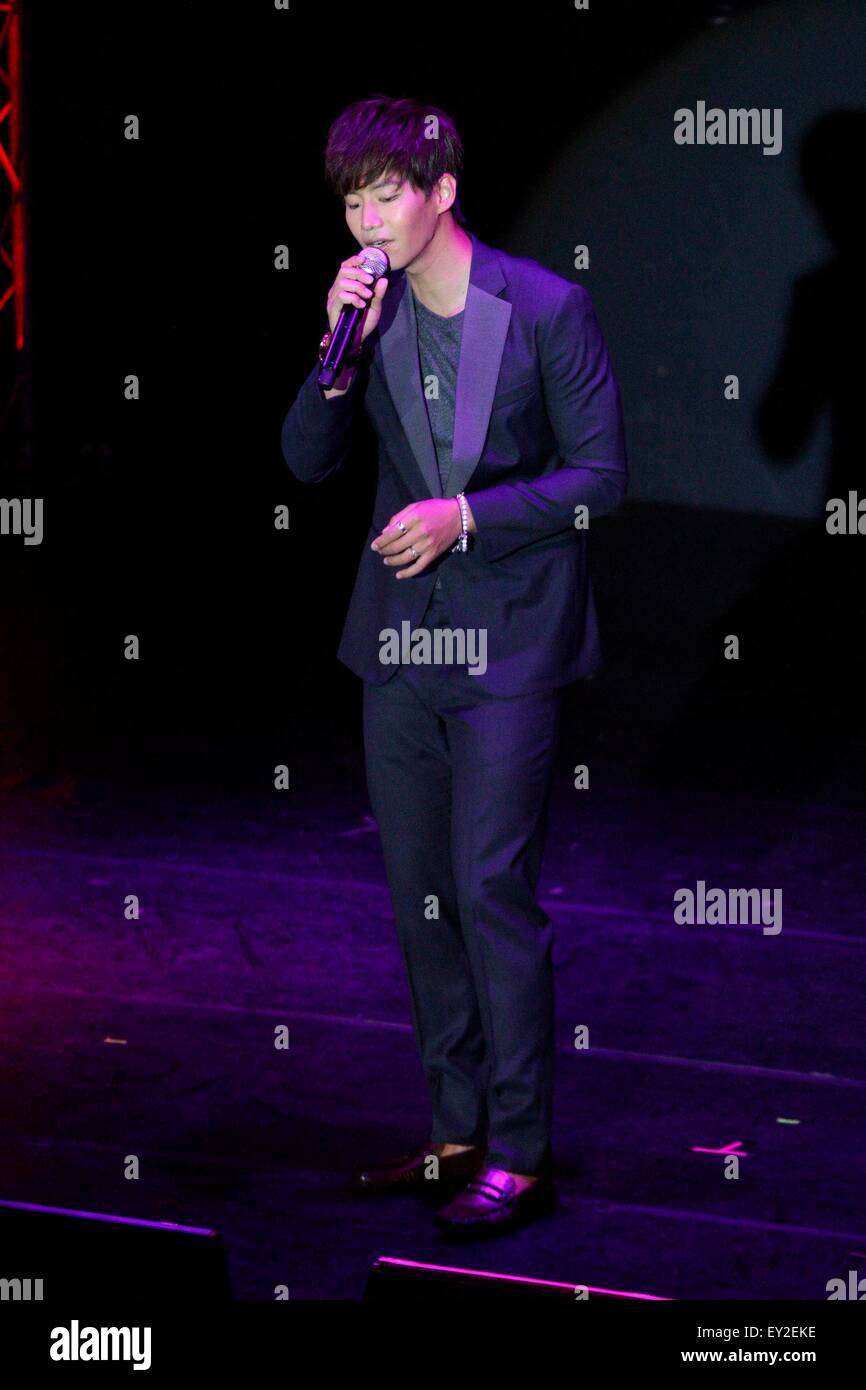 Taipei, Taiwan, China. 19th July, 2015. Jae-lim Song attends the fans ...