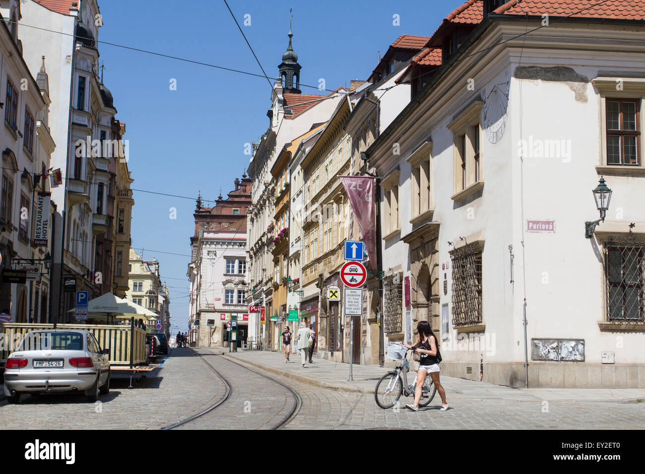 Prazska street, Pilsen, Czech Republic Stock Photo - Alamy