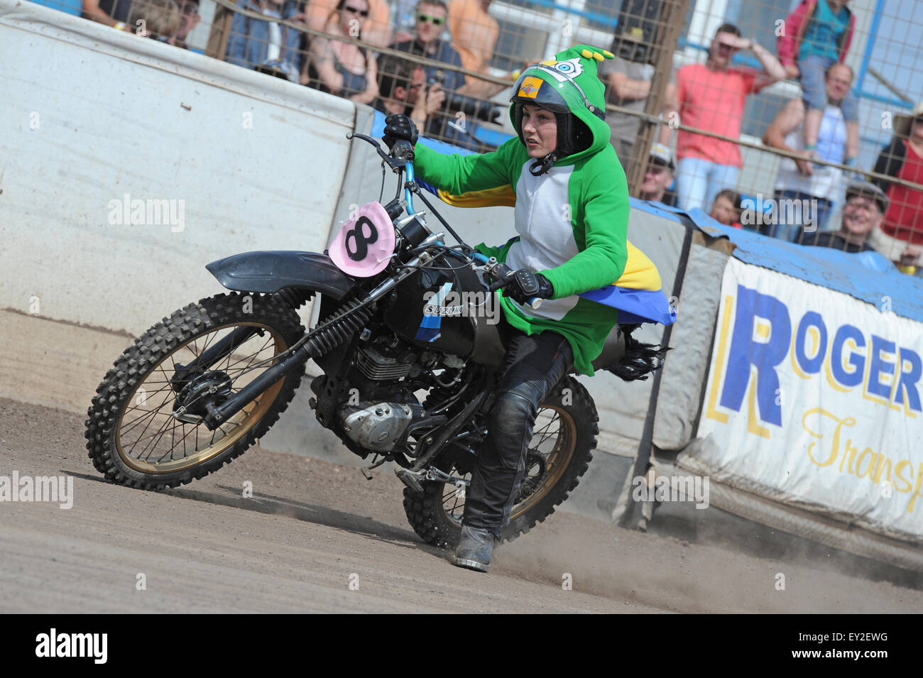 Kings Lynn, Norfolk, UK. 18/07/2015. Woman rides in the Ladies race at ...