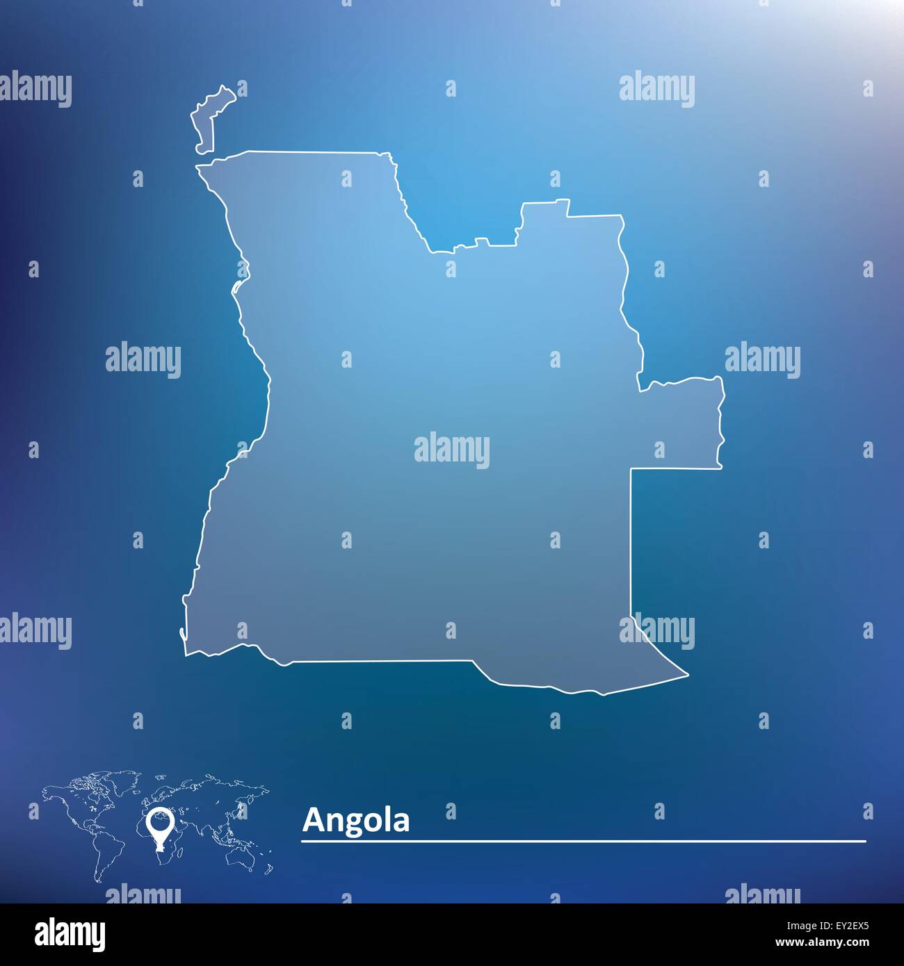 Map of Angola - vector illustration Stock Vector Image & Art - Alamy