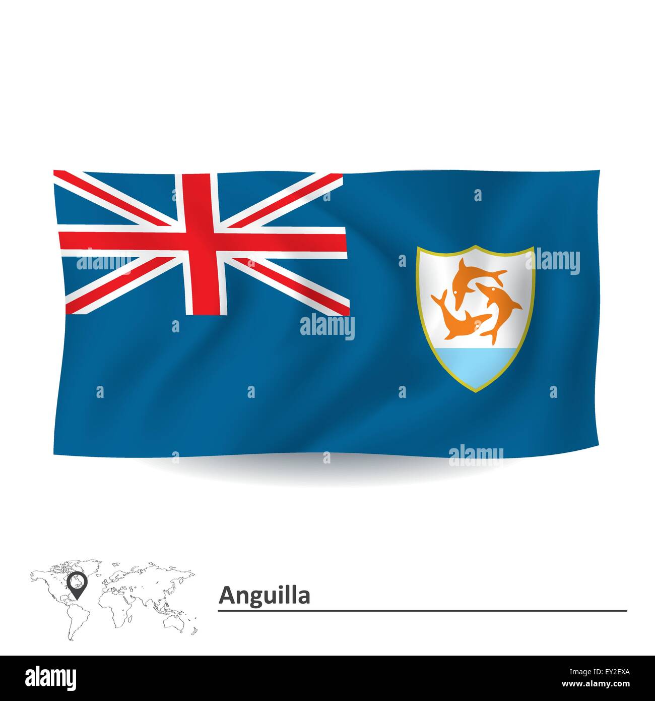 Flag of Anguilla - vector illustration Stock Vector Image & Art - Alamy