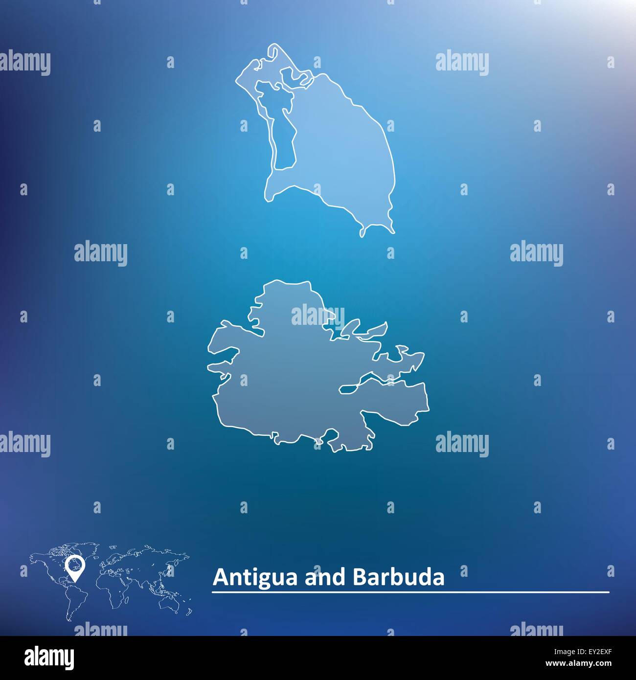 Map of Antigua and Barbuda - vector illustration Stock Vector Image & Art - Alamy