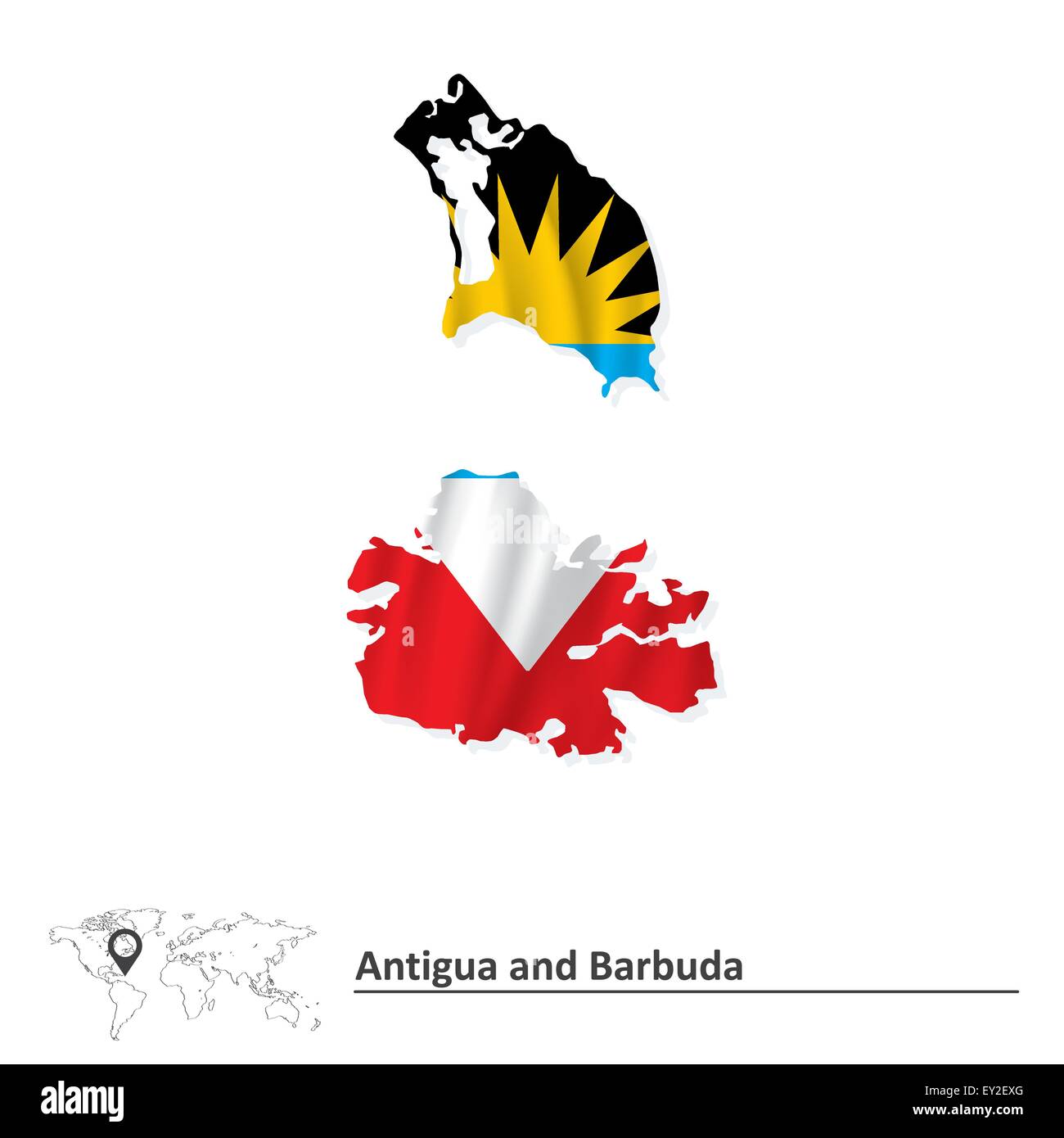 Antigua map Cut Out Stock Images & Pictures - Alamy