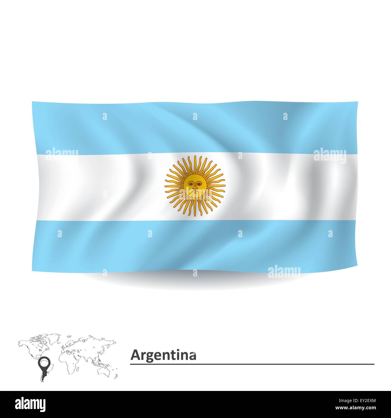 Flag of Argentina - vector illustration Stock Vector Image & Art - Alamy