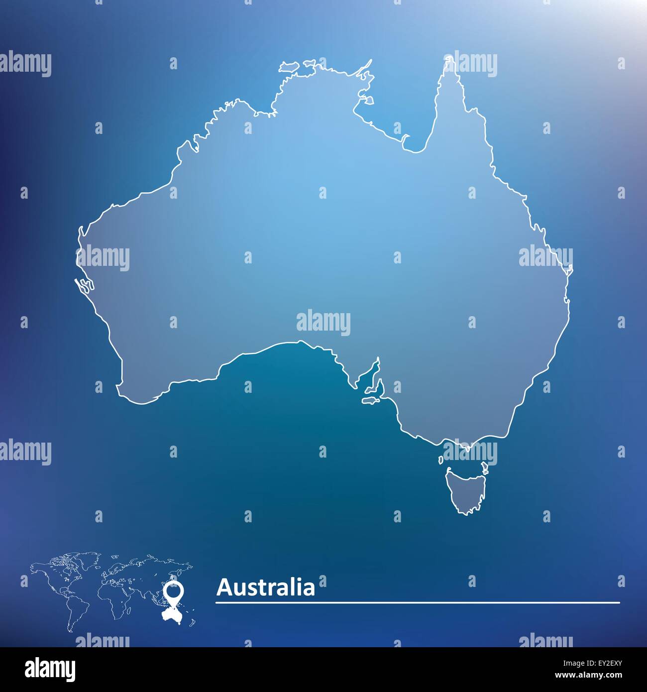 Map of Australia - vector illustration Stock Vector Image & Art - Alamy