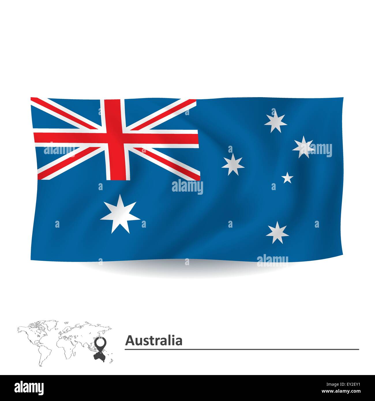 Flag of Australia - vector illustration Stock Vector Image & Art - Alamy