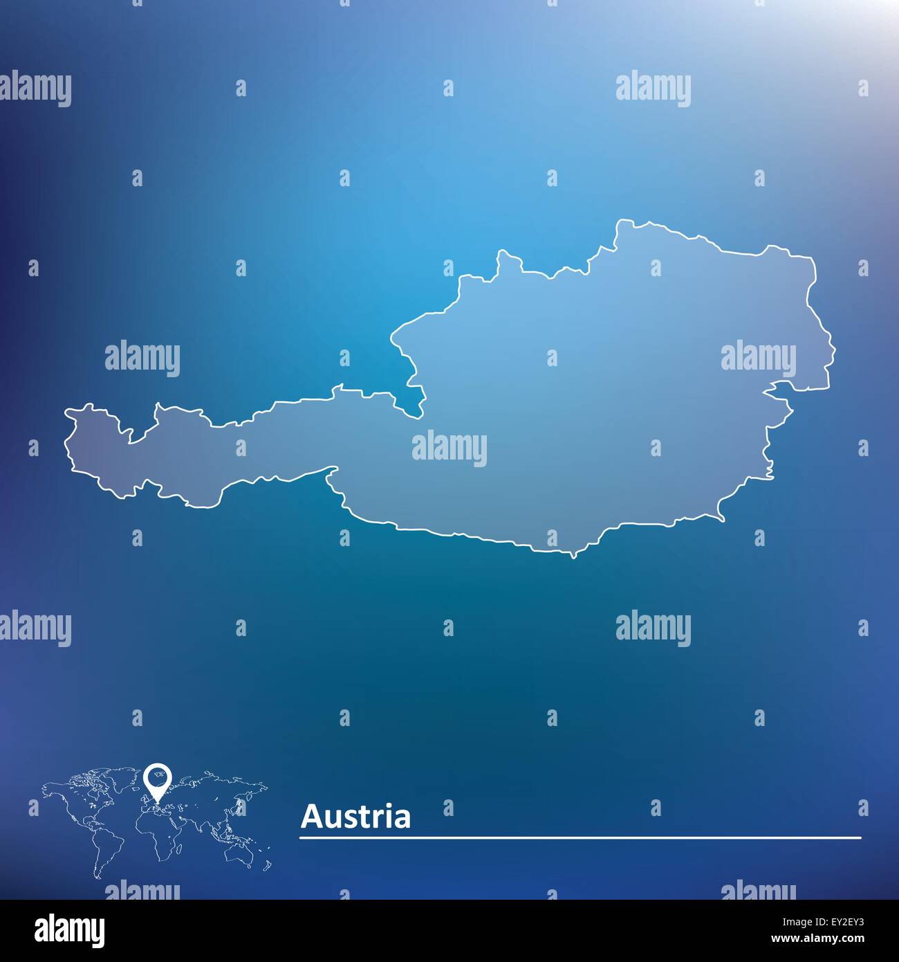 Map of Austria - vector illustration Stock Vector Image & Art - Alamy