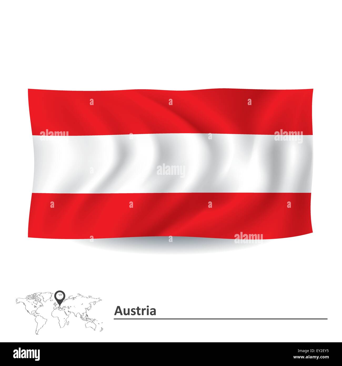 Flag of Austria - vector illustration Stock Vector Image & Art - Alamy