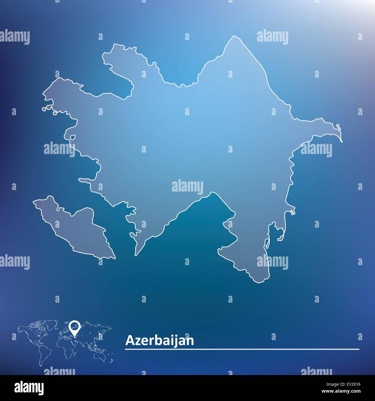 Azerbaijan map vector hi-res stock photography and images - Alamy