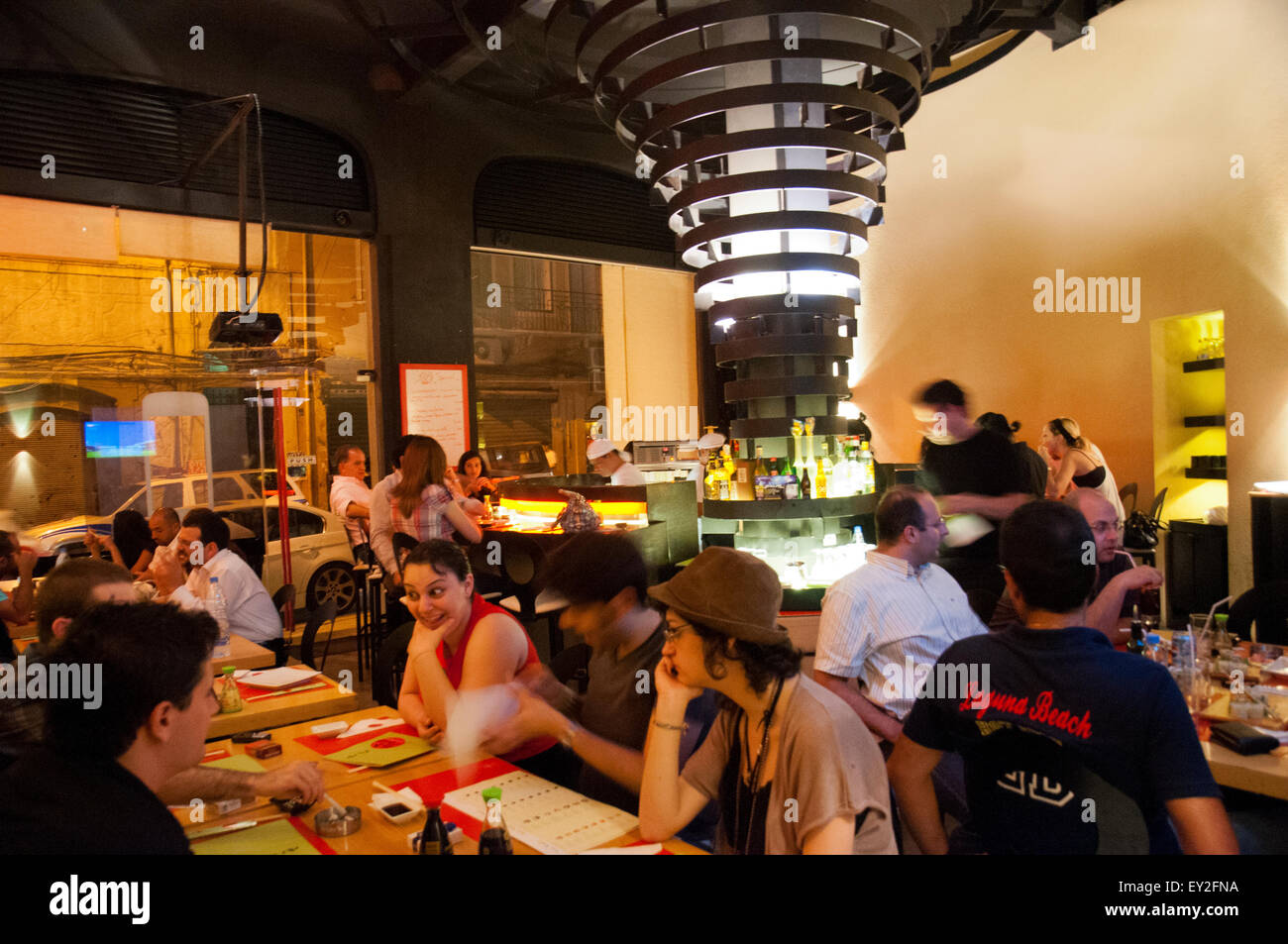 "Soto" sushi restaurant at Rue Gourad, Gemmayzeh quarter. Beirut ...
