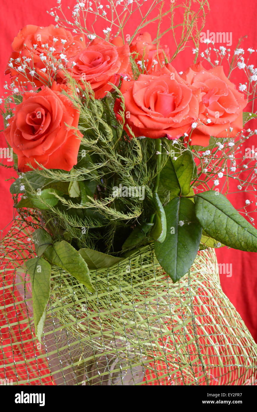 Red roses Valentine background Stock Photo - Alamy