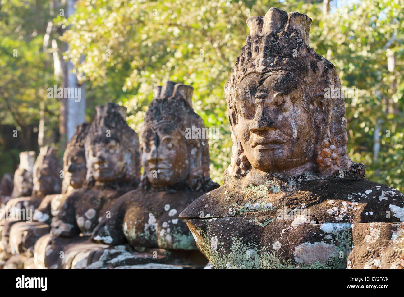 South gate bridge statues angkor wat hi-res stock photography and ...