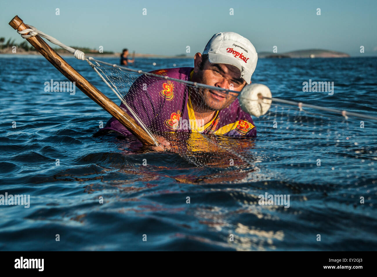 Traditional net fishing in Preá Beach, Jericoacoara, Ceará, Brazil ...