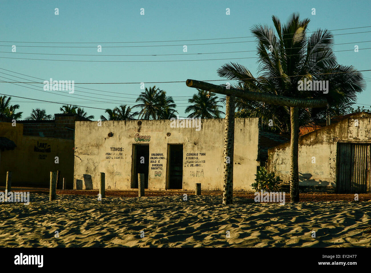 Bar and grocers by the beach. Preá Beach, Jericoacoara, Ceará, Brazil ...