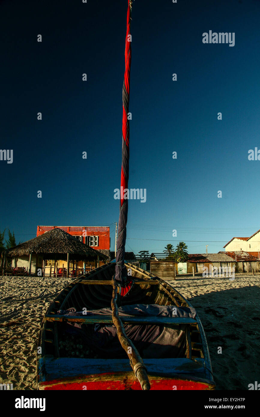 Jangada, traditional Brazilian fishing boat Stock Photo - Alamy