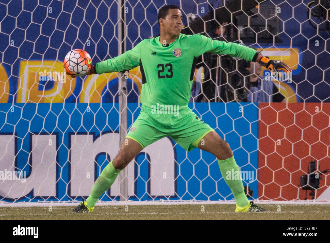 July 19, 2015: Costa Rica goalkeeper Esteban Alvarado (23) in action ...