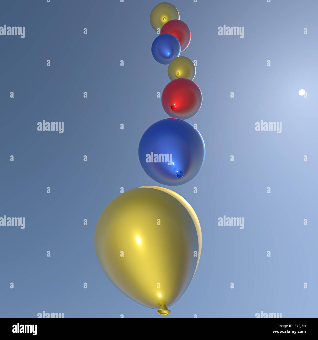 3d illustration of balloons in the sky Stock Photo - Alamy