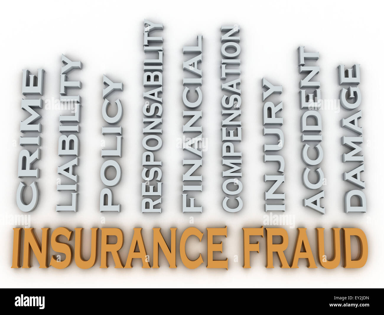 3d image Insurance fraud issues concept word cloud background Stock ...