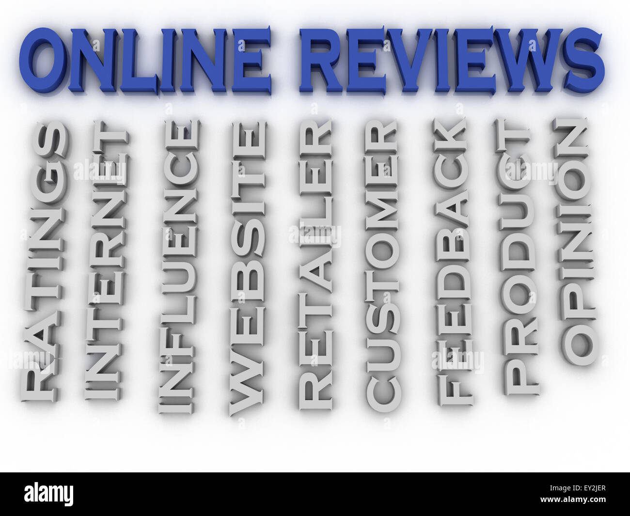 3d image Online reviews issues concept word cloud background Stock ...