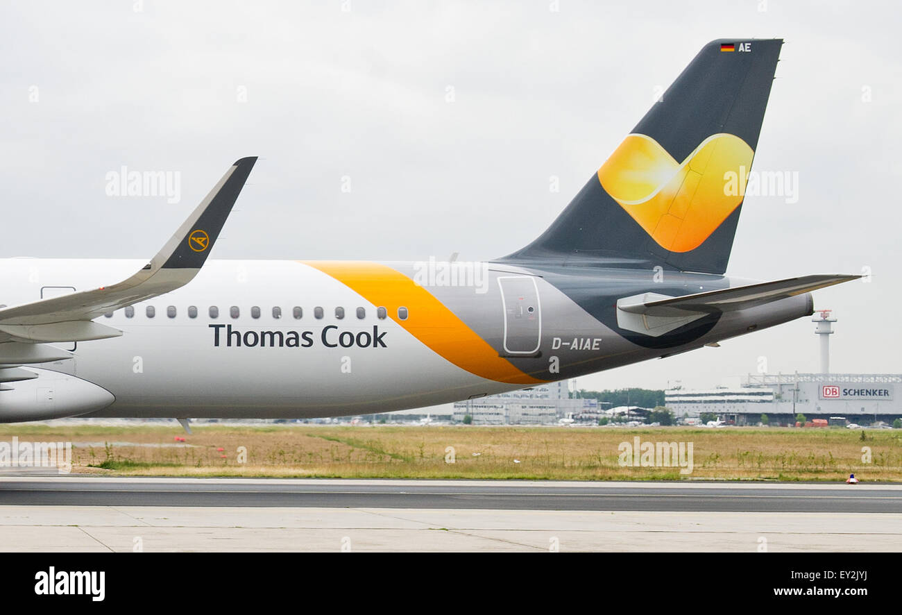 The tail section of an Airbus A321 of the airline Condor features the ...