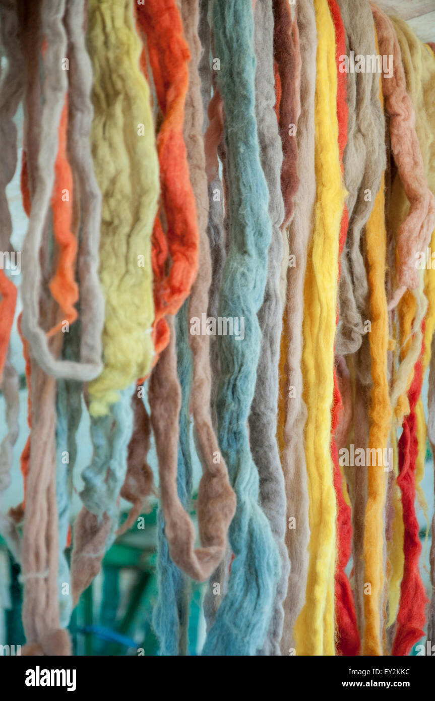 Drying dyed wool hi-res stock photography and images - Alamy