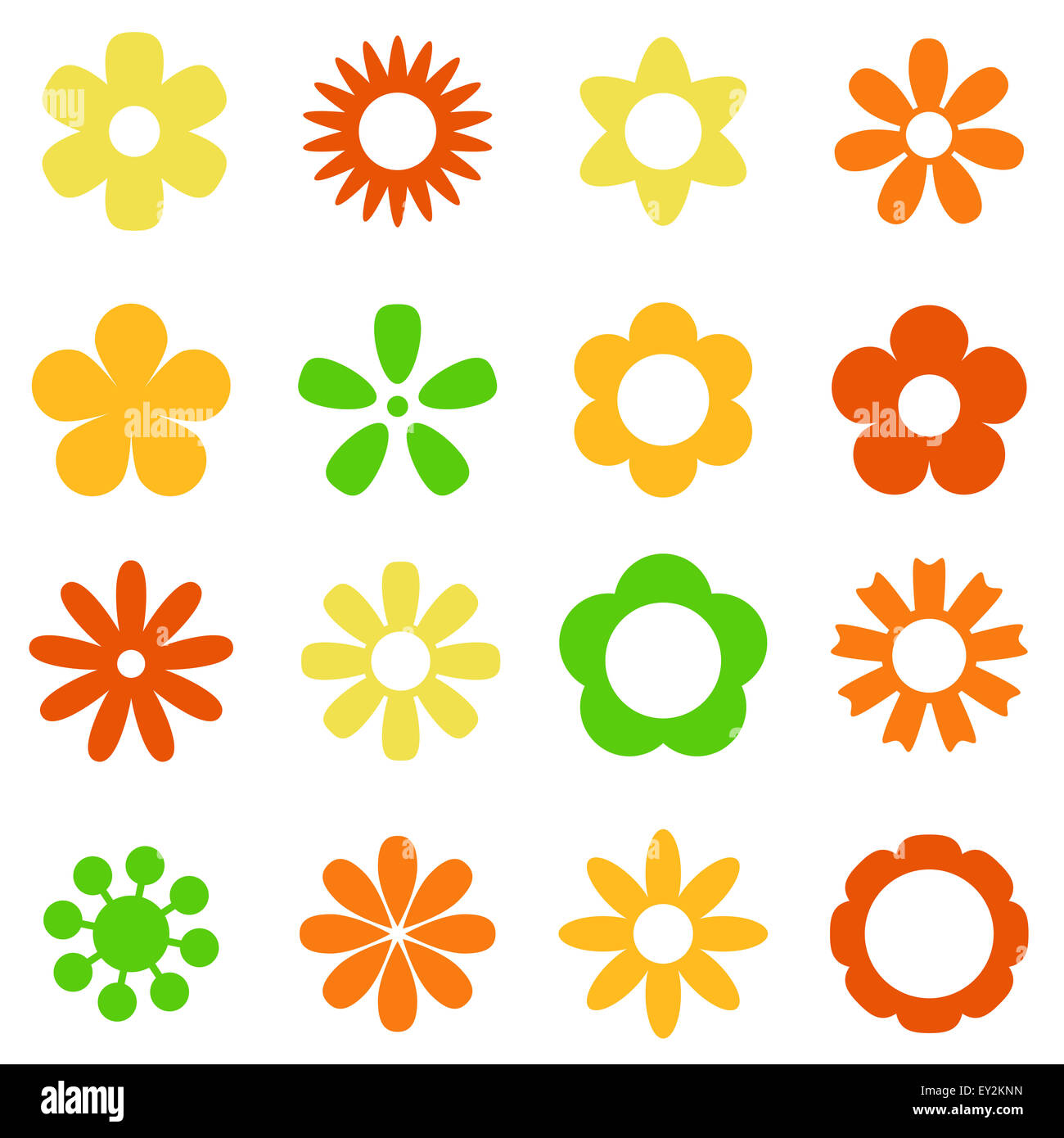 Various colorful flowers vector set Stock Photo - Alamy Various colorful flowers vector set Stock Photo - Alamy