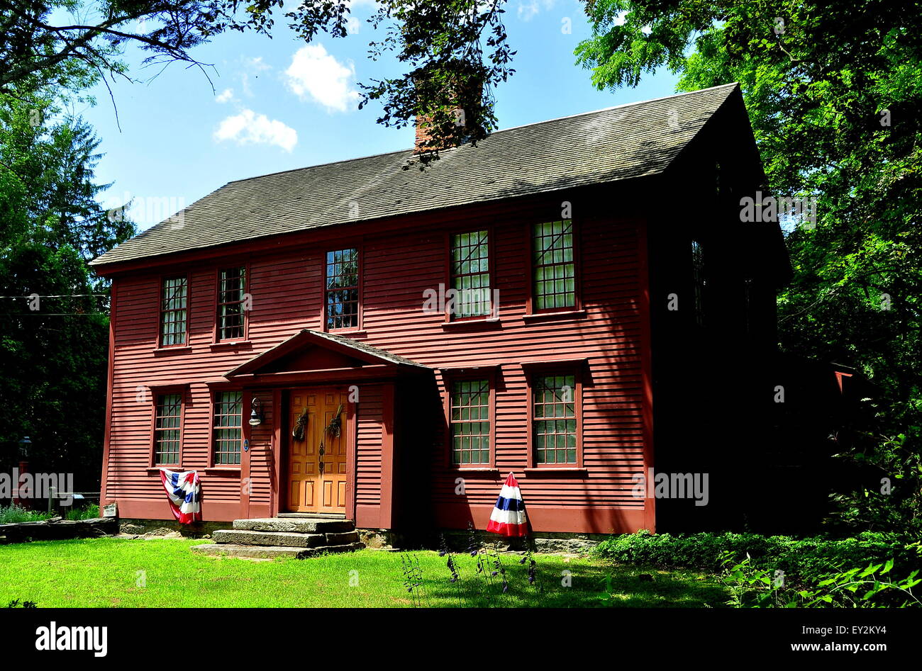Canterbury, Connecticut - A classic wood frame 18th century colonial ...